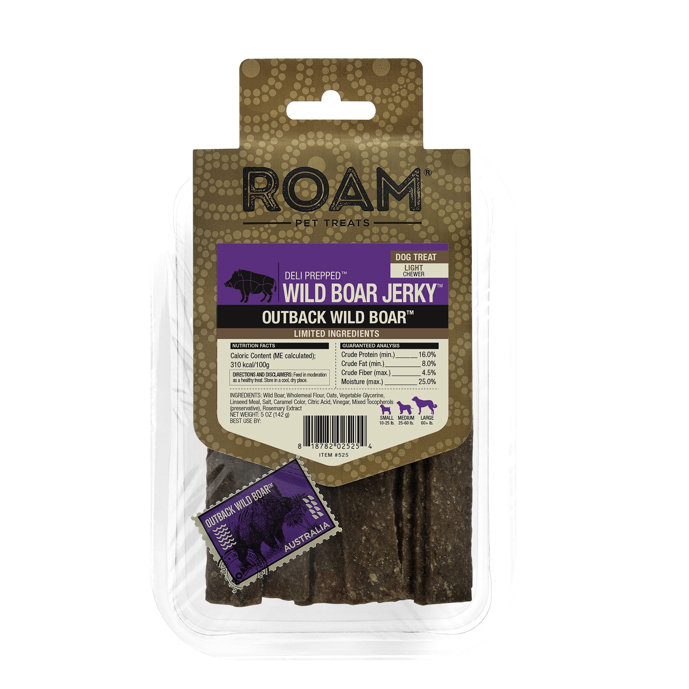 ROAM PETS Wild Boar Jerky Treats for Dogs, 5 oz - Walmart.com