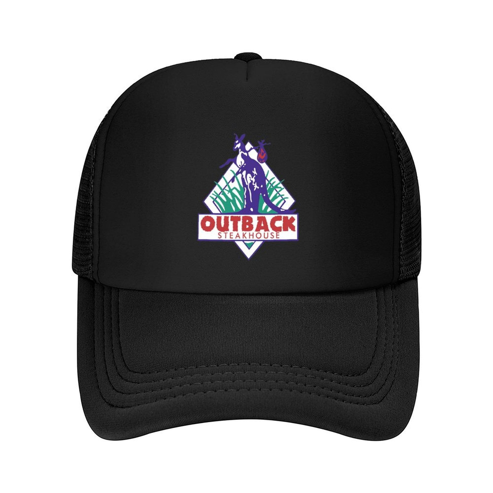 Outback-steakhouse-kangaroo -LOGO Hats for Men Women Flat Bill Baseball ...