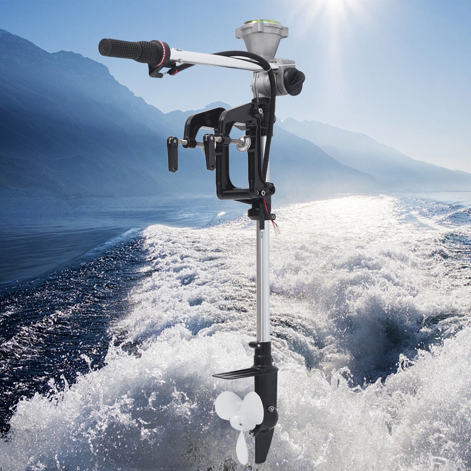 Outboard Aft Fin Bracket for Small Boats, 2:1 Gear Ratio, Aluminum ...