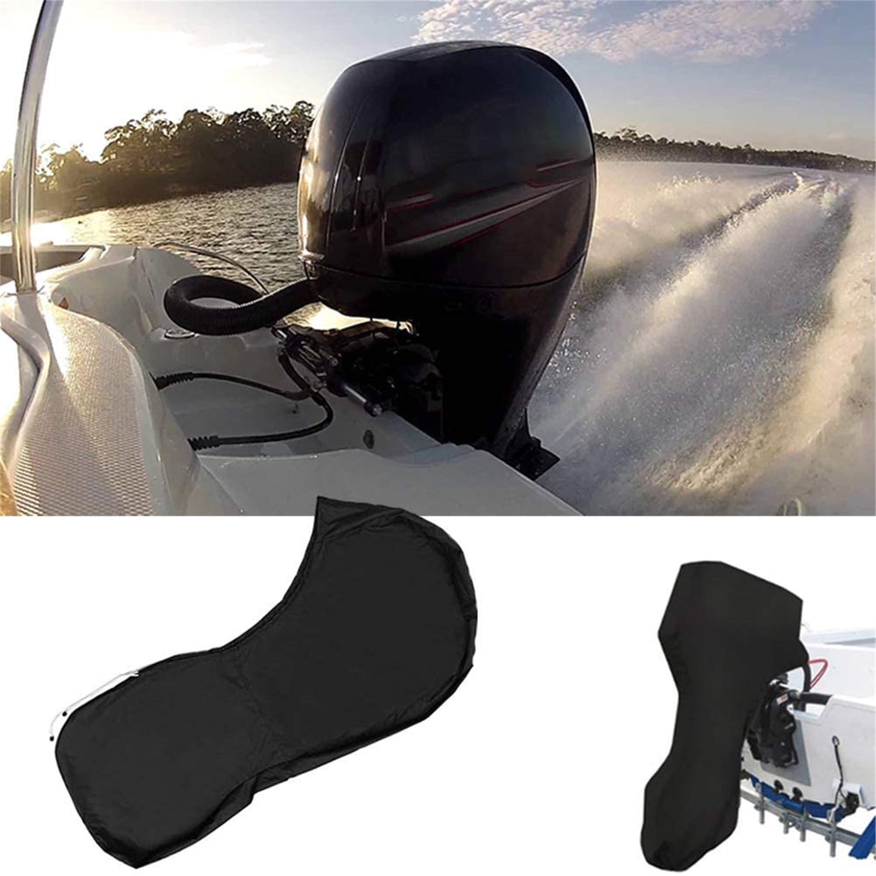 Outboard Boat Motor Cover,with 600D Heavy Duty Oxford Fabric + Extra ...