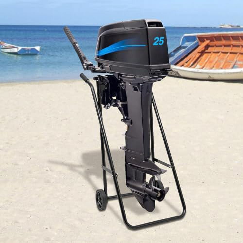 Outboard Boat Motor Stand, Heavy Duty Engine Carrier Cart, Foldable ...