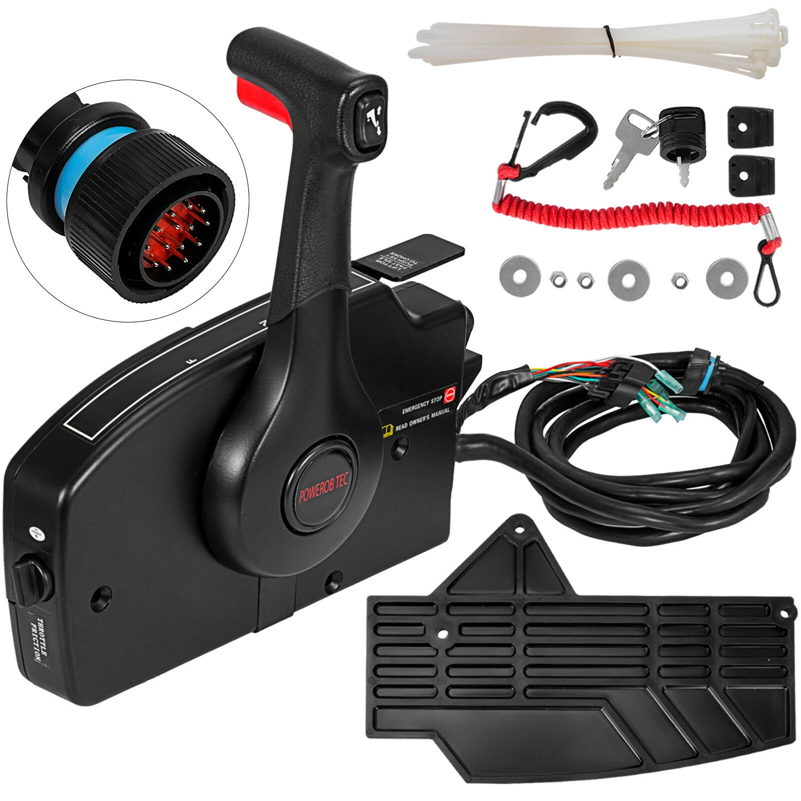 Outboard Engine Side Mount Remote Control Box 881170A14 Boat Throttle ...