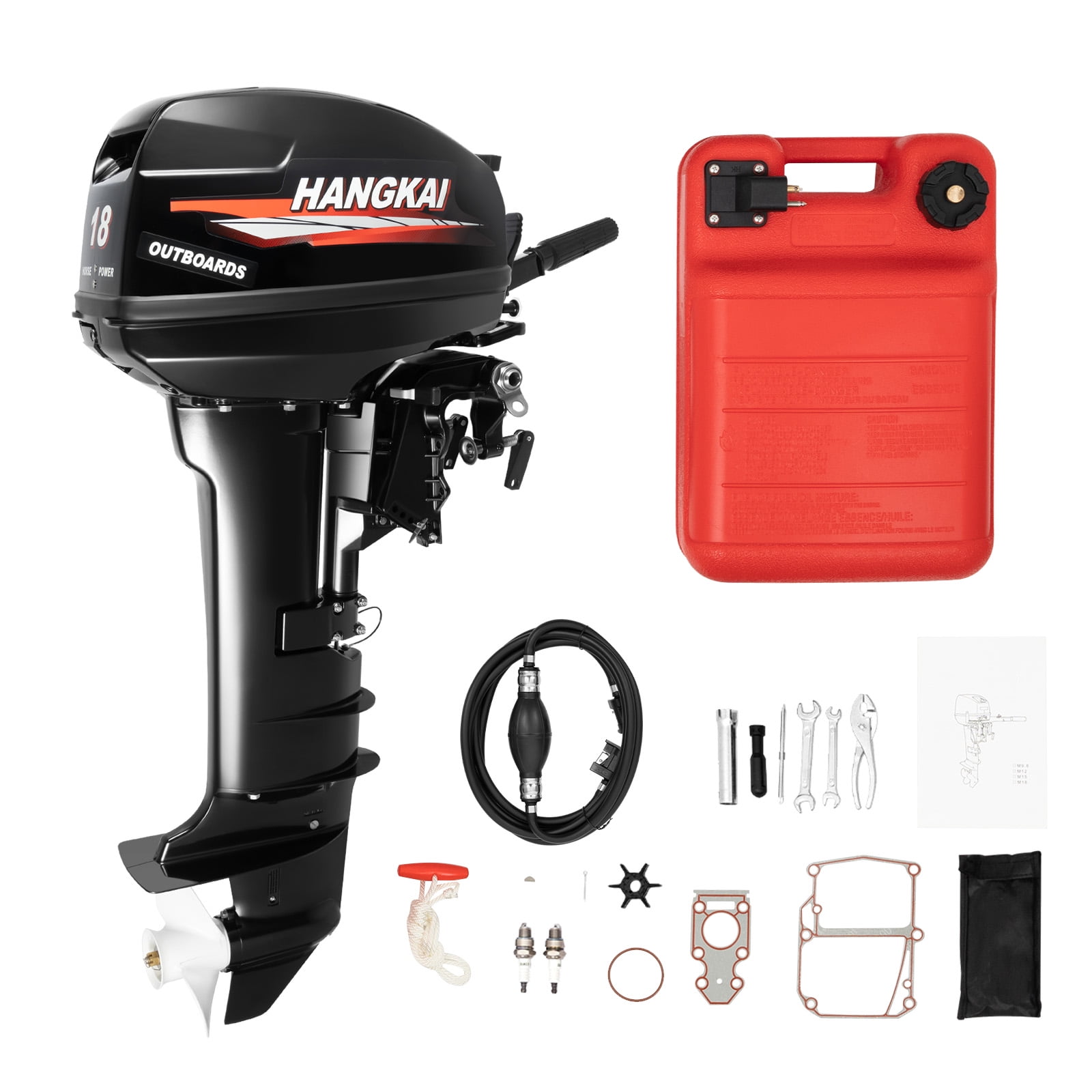 Outboard Motor 2 Stroke 18HP Long Shaft Boat Engine Heavy Duty Water ...