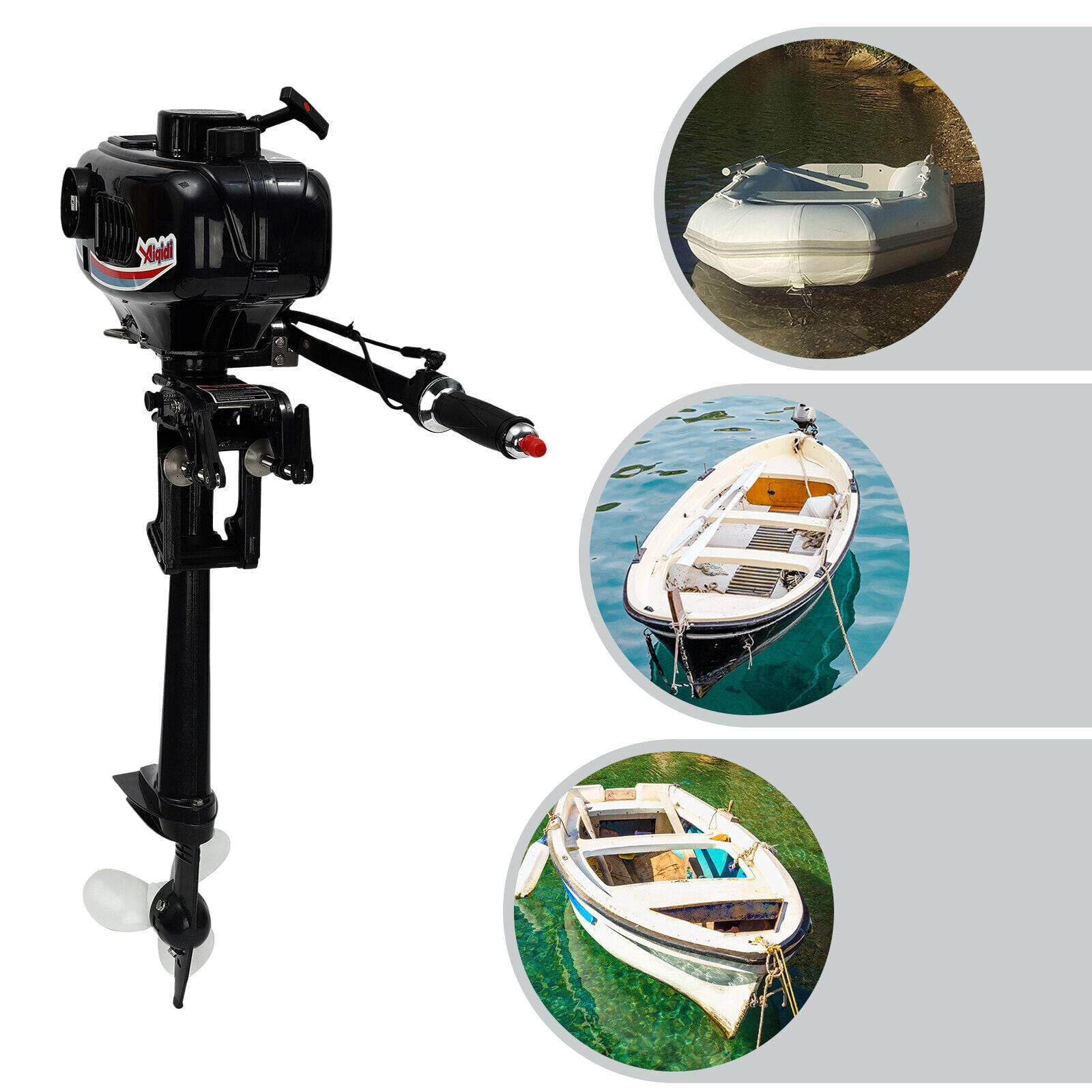Outboard Motor 2-Stroke Fishing Boat Dinghy Engine CDI Water-Cooled ...