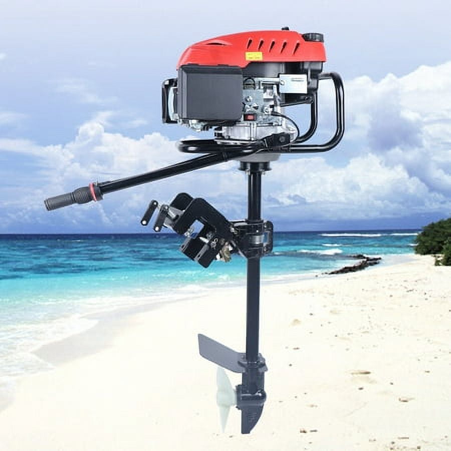 6 HP Motor Fuera de Borda 4 Tiempos, Heavy Duty Boat Engine with OHV Air Cooling System 173CC ...