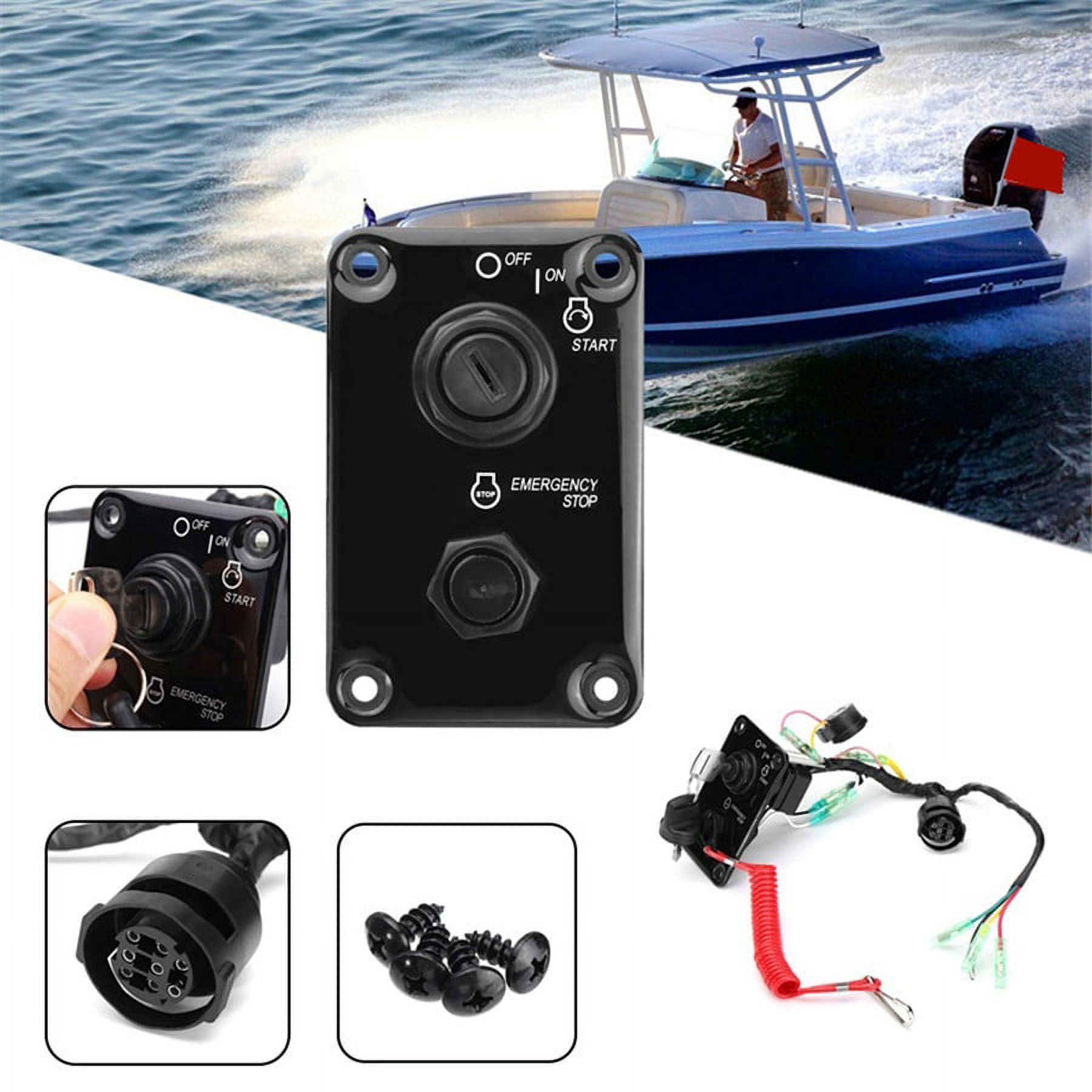 Outboard Motor Single Engine Key Switch Panel For Yamaha - Walmart.com