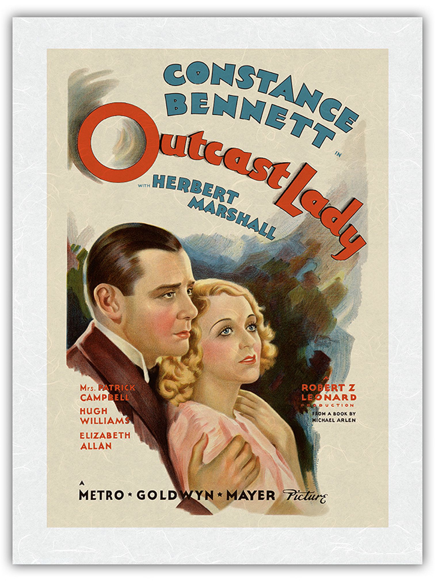 Outcast Lady - Starring Constance Bennett Herbert Marshall - Vintage Film Movie Poster c.1935 ...