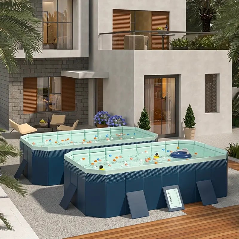 Outdooor Swimming Pool, Seizeen 82''L Rectangular Swimming Pool Non ...