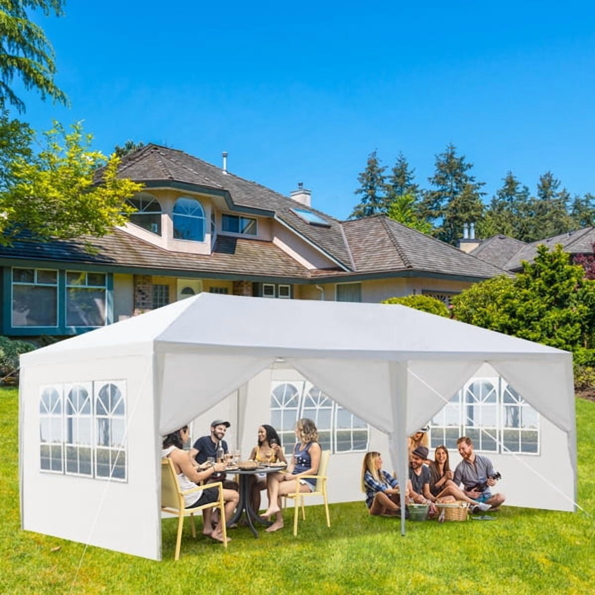 Outdoor 10' X 20' Canopy Tent with 6 Side Walls for Party Wedding ...