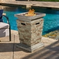 Outdoor 19.50' MGO Fire Column - 40,000 BTU, Natural Stone (Tank Inside ...