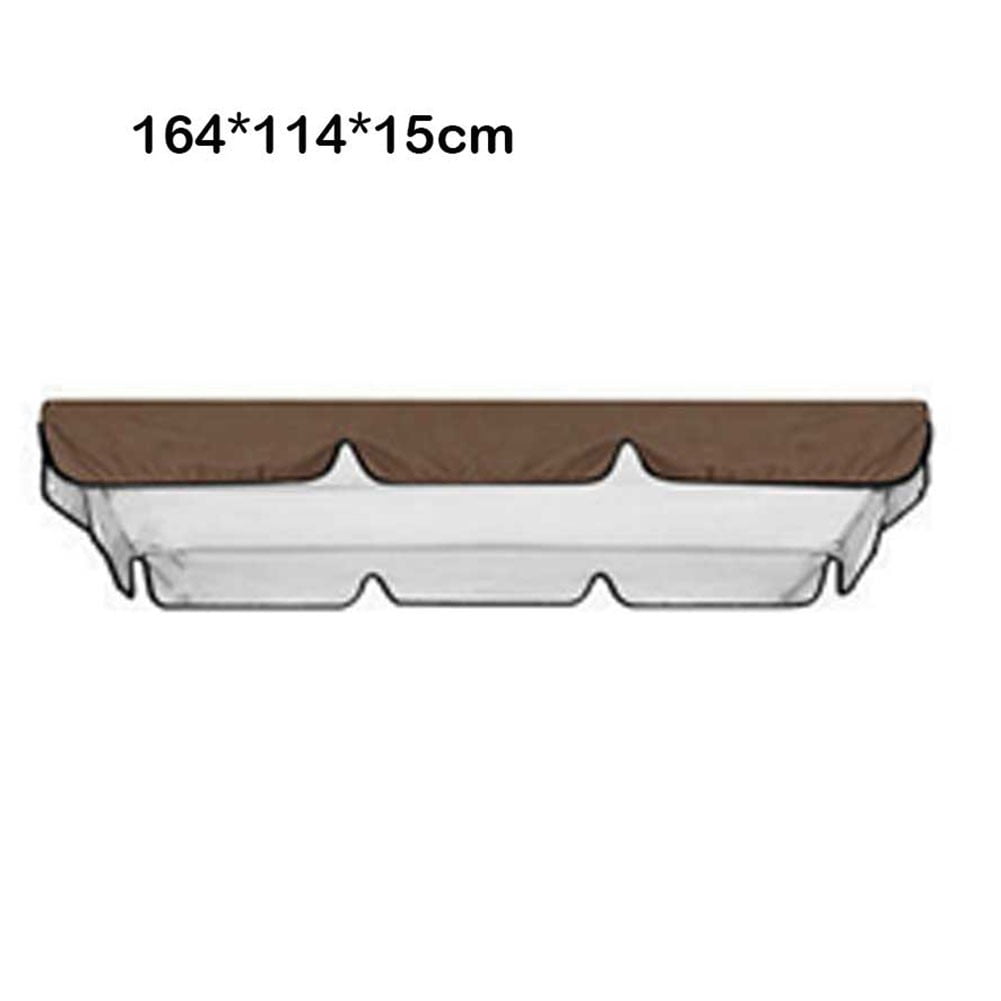 Outdoor 2-3 Swing Awning Set Canopy Waterproof Accessories for Garden Brown 150X50X10 Cm Smile ...