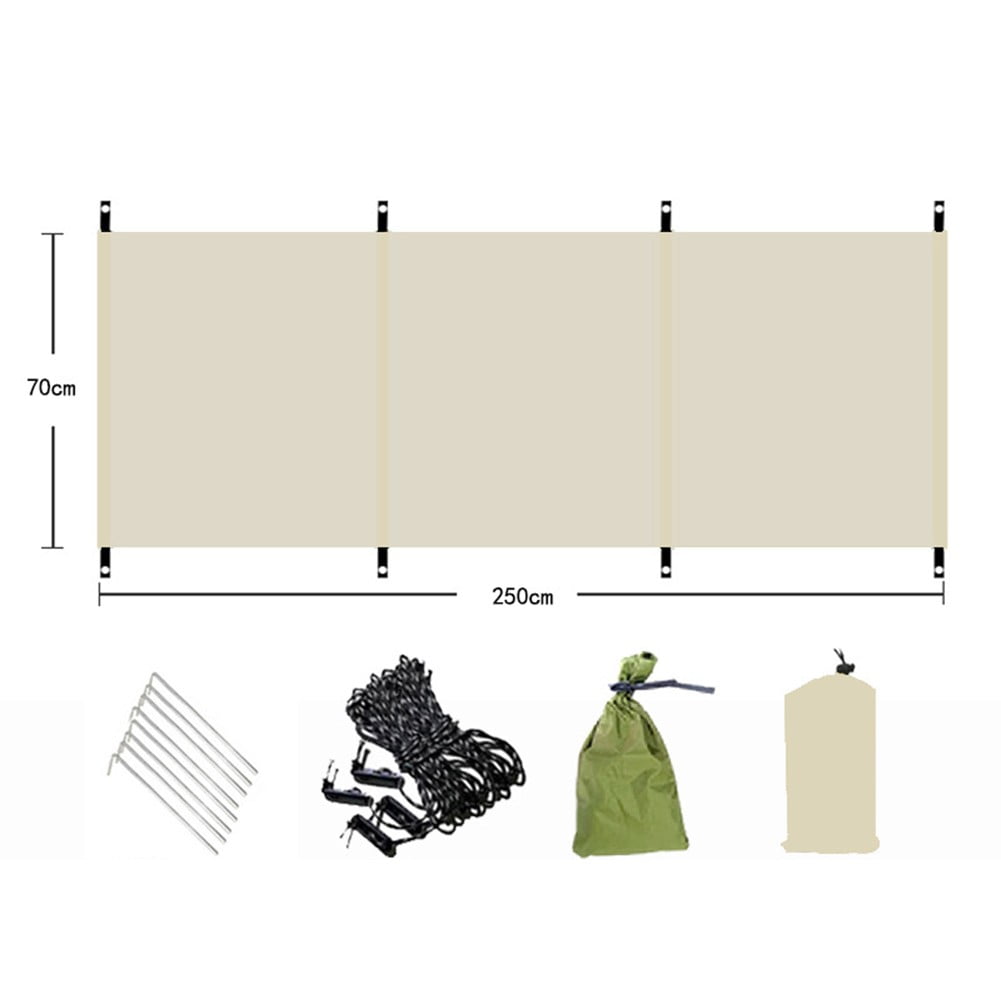 Outdoor 210D Oxford Cloth Camping Windscreen Portable Foldable ...