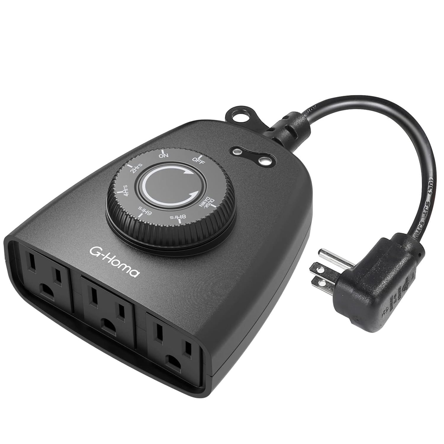 Outdoor 24-Hour Timer with Photocell Light Sensor, 3 Outlets Timer ...