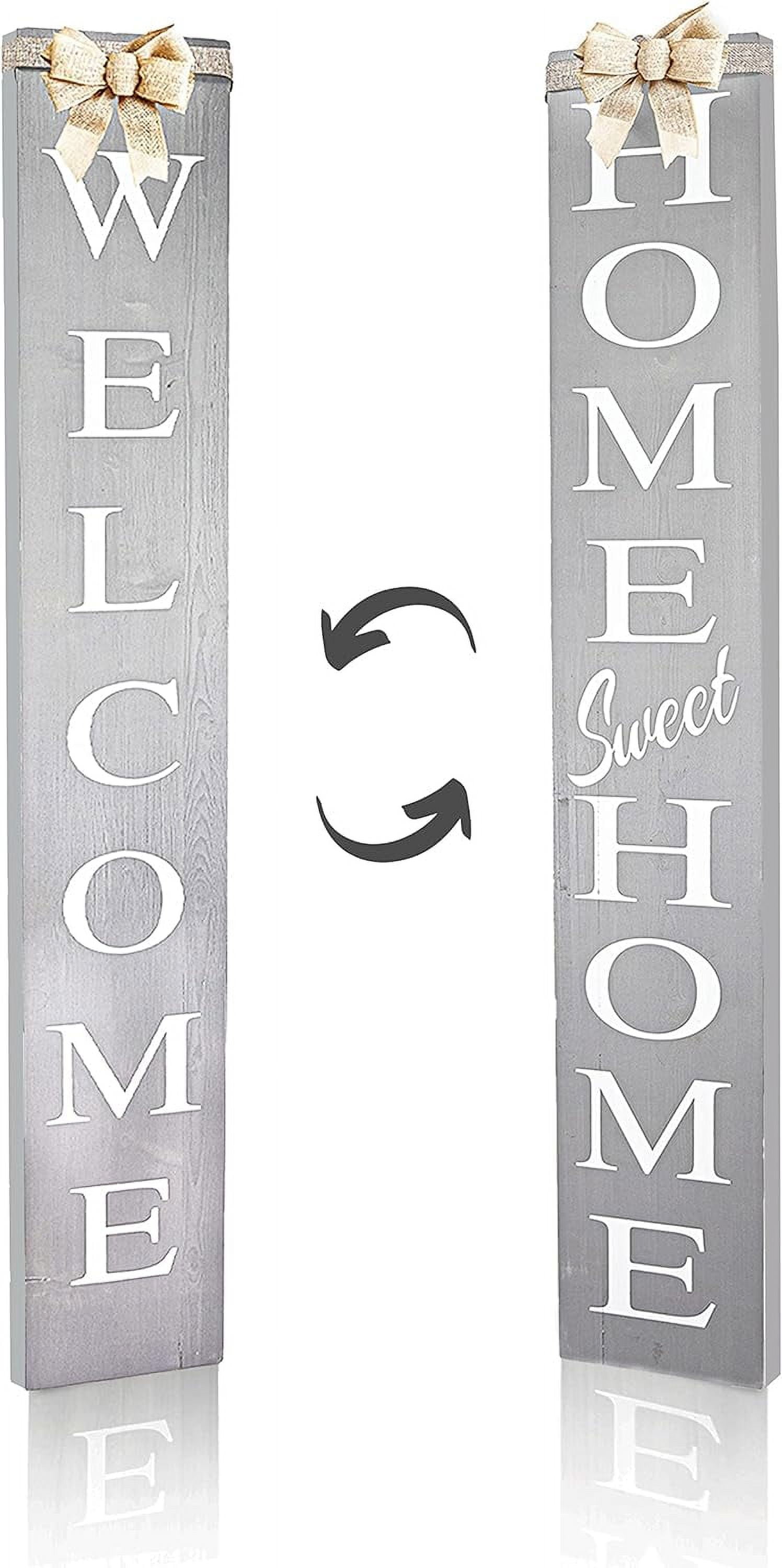 Outdoor 2in1 Welcome sign for Front Door, Vertical Welcome sign for ...