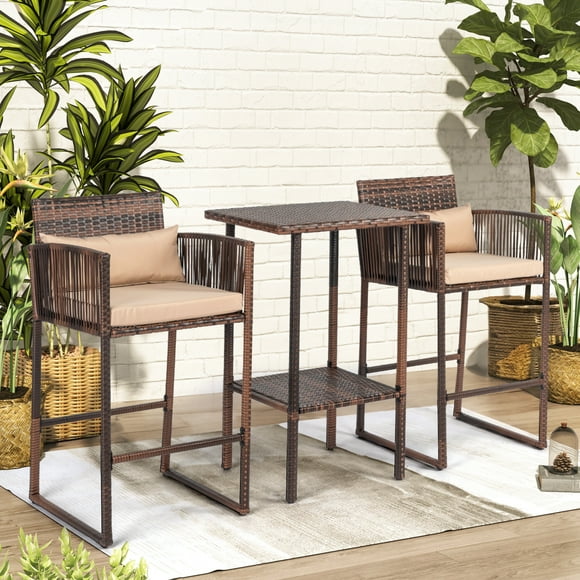 Outdoor Bar Height Bistro Sets in Bistro Sets - Walmart.com