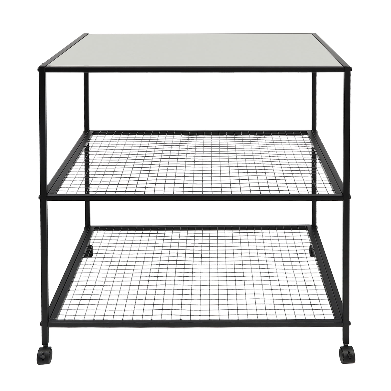 Outdoor 3-Tier BBQ Rolling Dining Cart Table W/ 4 Wheels,Picnic Table ...