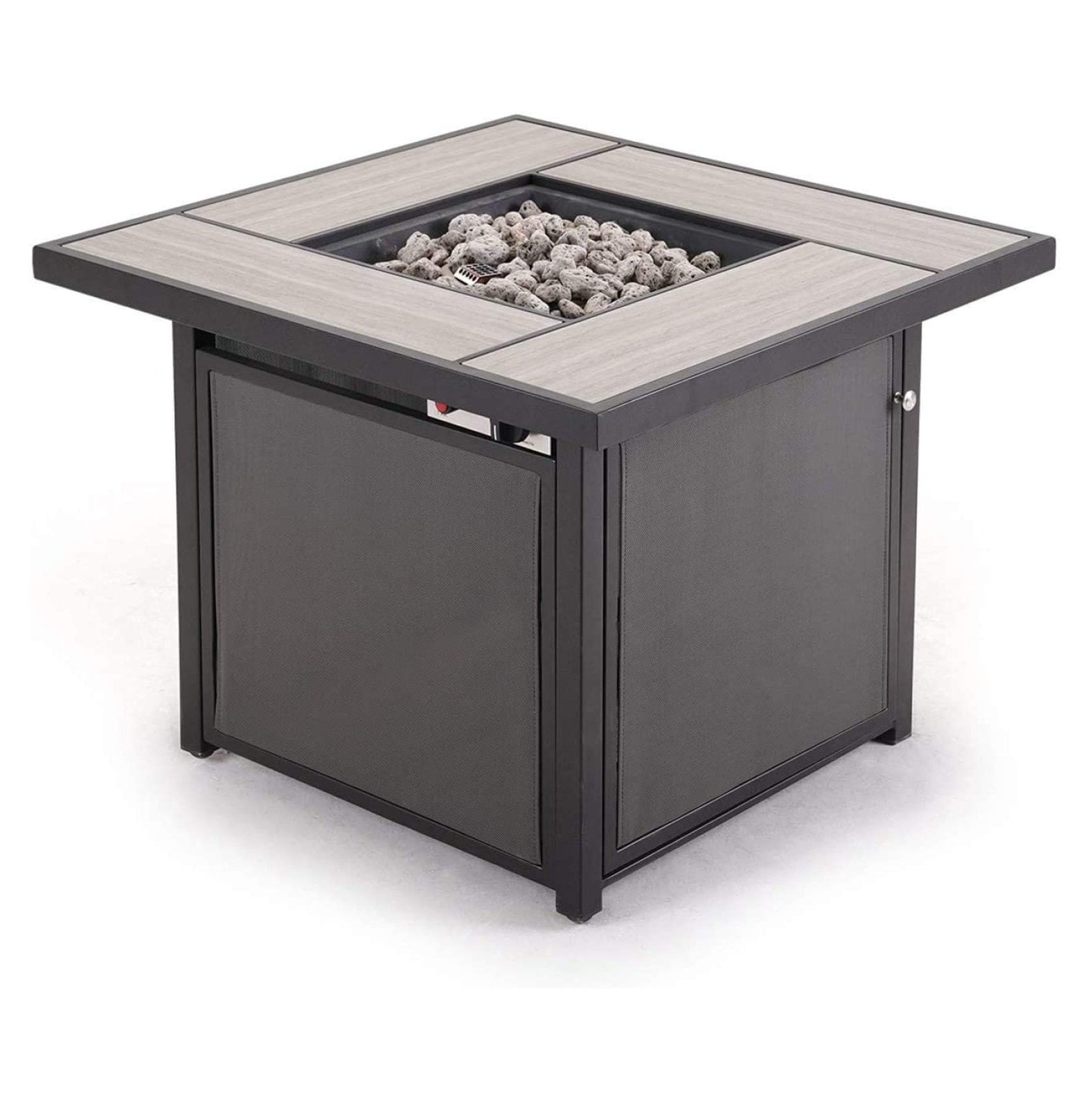 Outdoor 32 Inch Propane Gas Fire Pit Table Square Fire Pit - Walmart.com