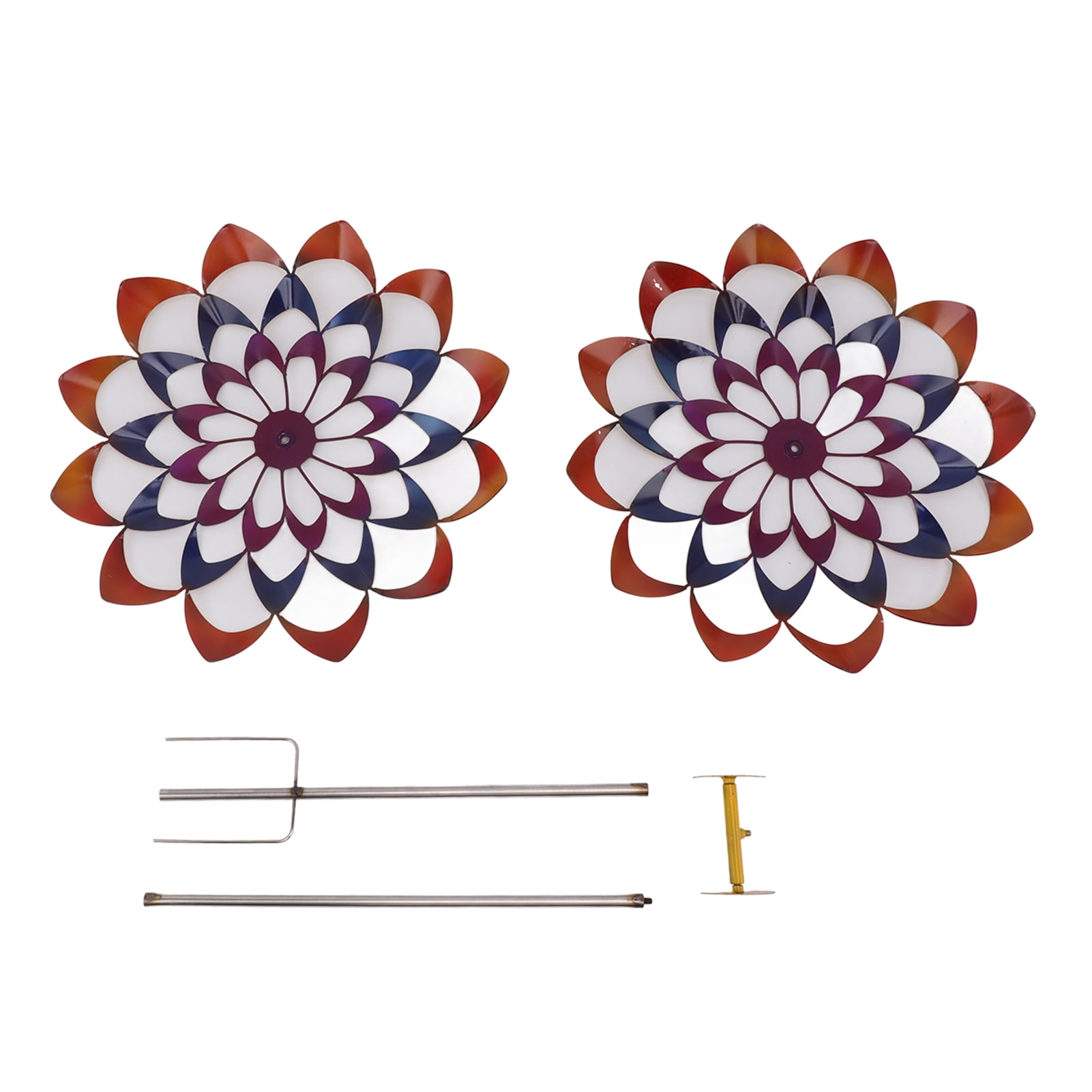 Outdoor 3D Windmill Colourful Exquisite Metal Wind Spinner with Ground ...