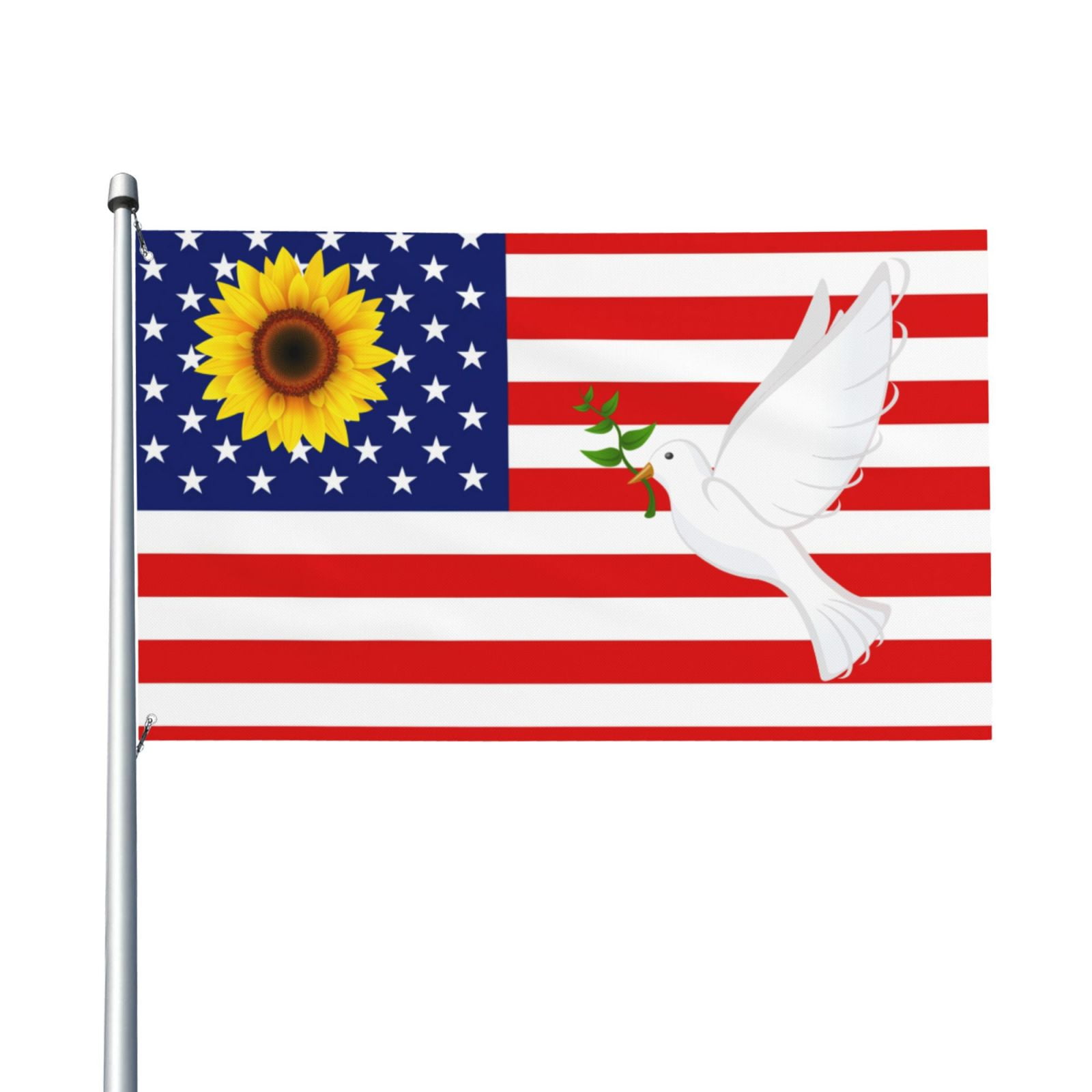 Outdoor 3x5ft Peace Dove American Flag Home Garden Decoration Flag ...