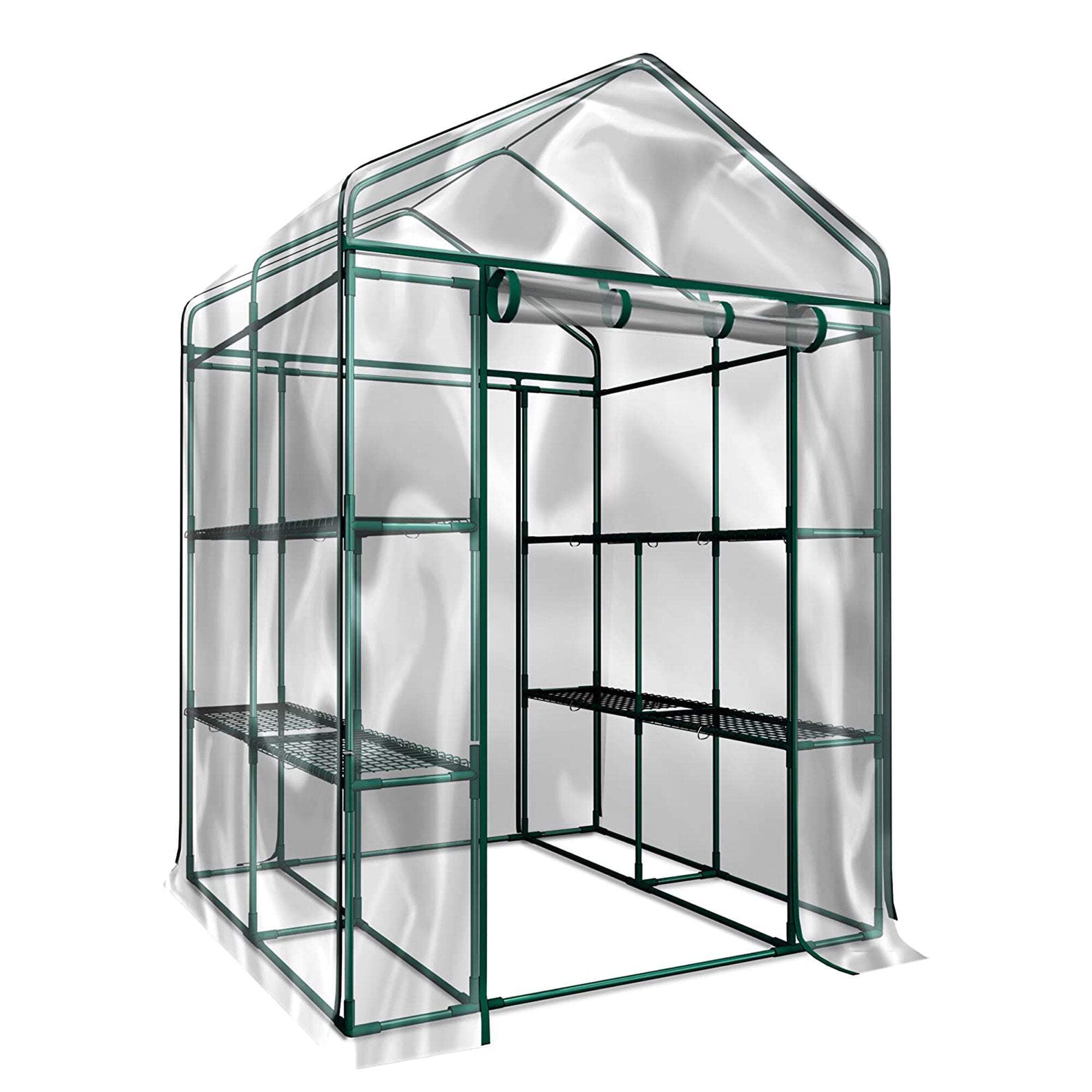 Outdoor 56" W X 56" D X 76" H Green House ,Walk In Plant Gardening ...