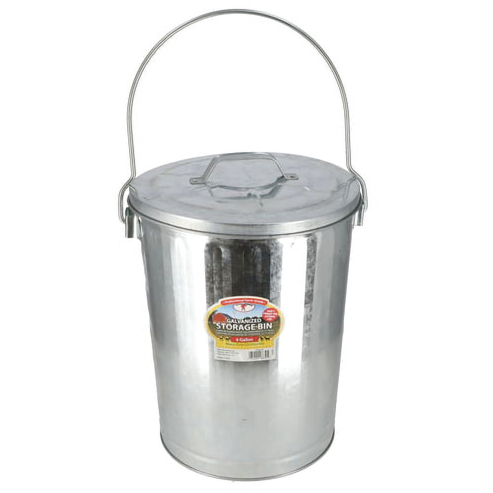Outdoor 6 gal Galvanized Metal Storage Bin - Walmart.com