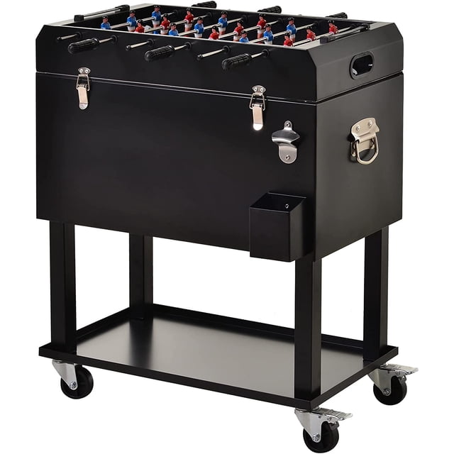 Outdoor 68QT Patio Cooler Ice Chest, Portable Poolside Party Bar Cold ...