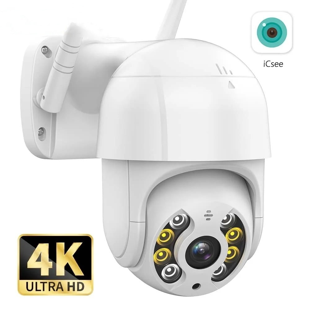 Outdoor 8MP 4K HD WiFi PTZ Camera 4MP Wireless IP Camera H.265 AI Human ...