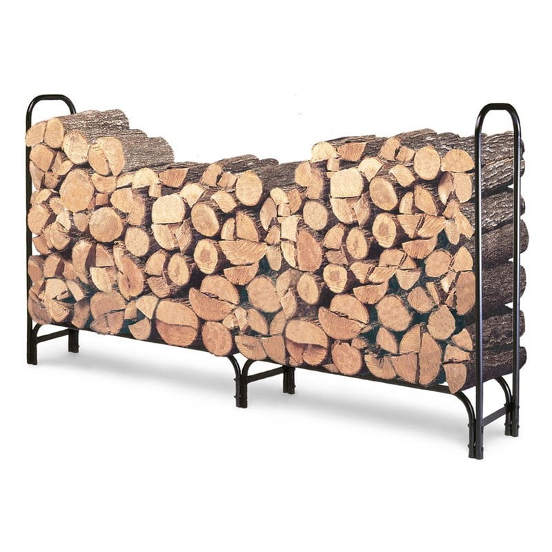Outdoor 8ft Firewood Rack Wood Log Storage Sturdy Tubular Steel ...