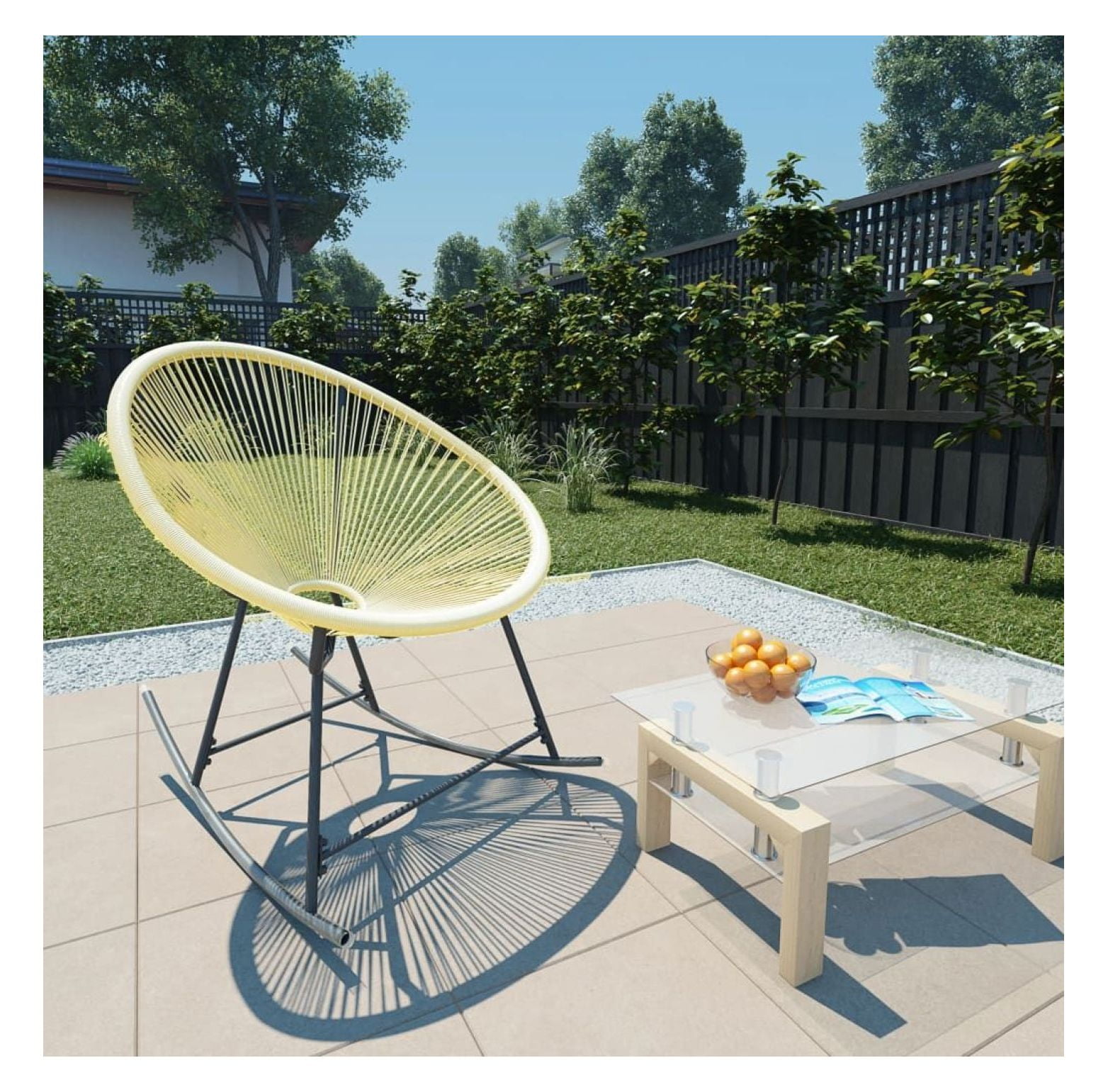 Outdoor Acapulco Chair Rattan Beige - Walmart.com