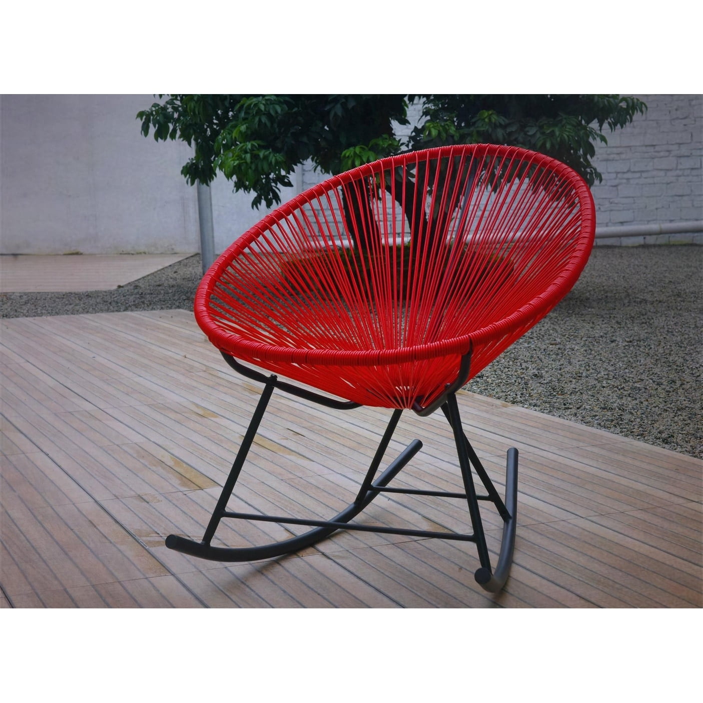 Outdoor Acapulco Rocking Patio Chair Red - Walmart.com