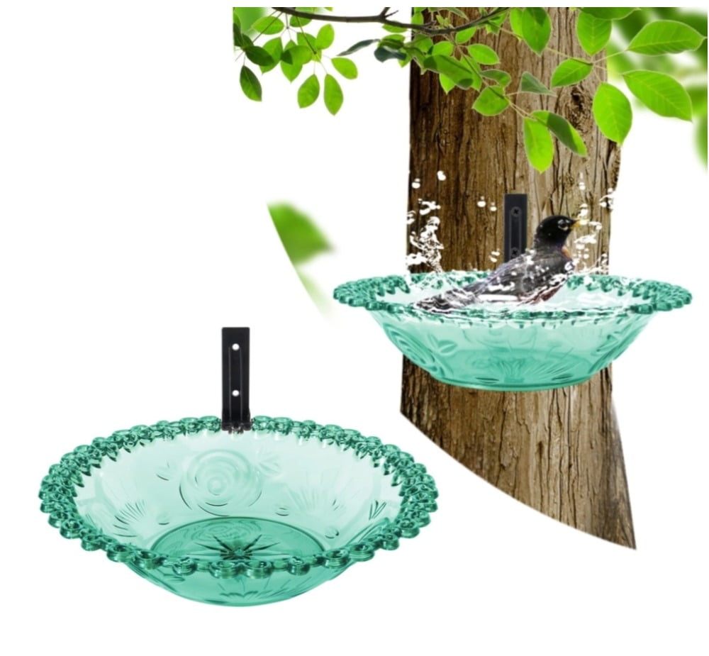 Outdoor Acrylic Bird Bath, Wall Mounted Bird Bath, Tree Mounted Bird ...
