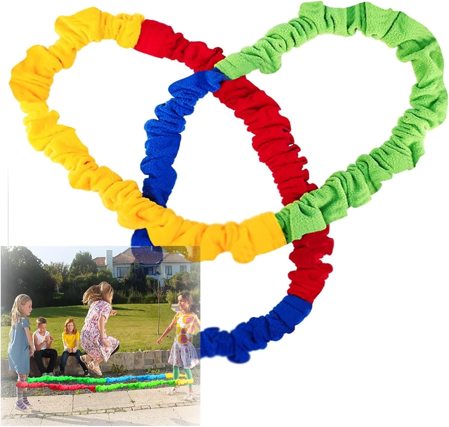 Outdoor Activities Children Games Stretchy Band, Soft Resistance Band ...