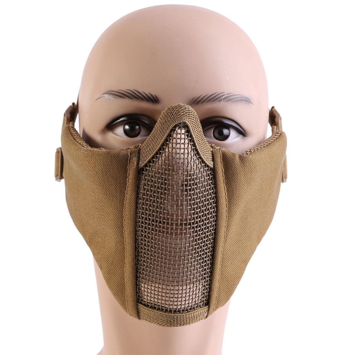 Half Face Mask ACEXIER Paintball Tactical Iron Mask Half Face Iron ...