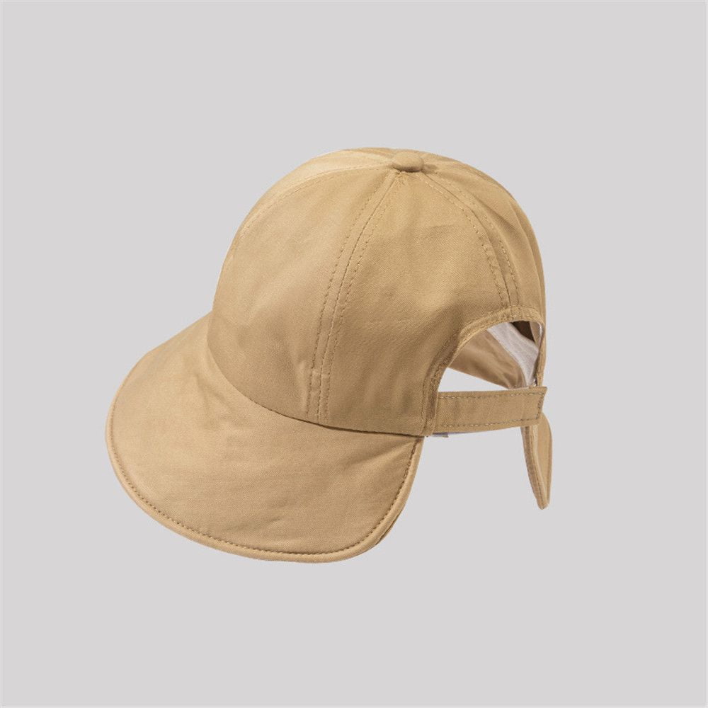 Outdoor Adjustable Cotton Soft Bucket Hat Panama Cap Ponytail Cap Beach ...