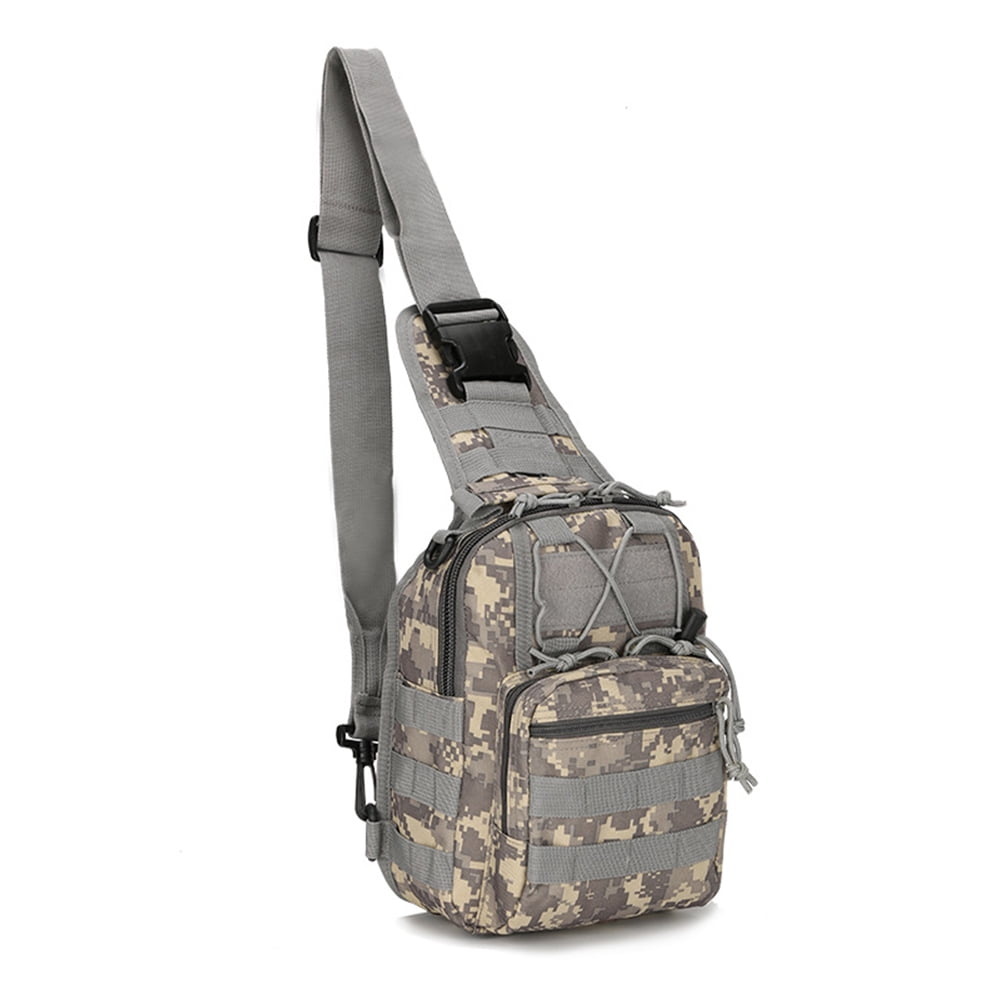 Outdoor Adjustable Sling Bag Men Women with Zipper Pockets, for Hiking ...