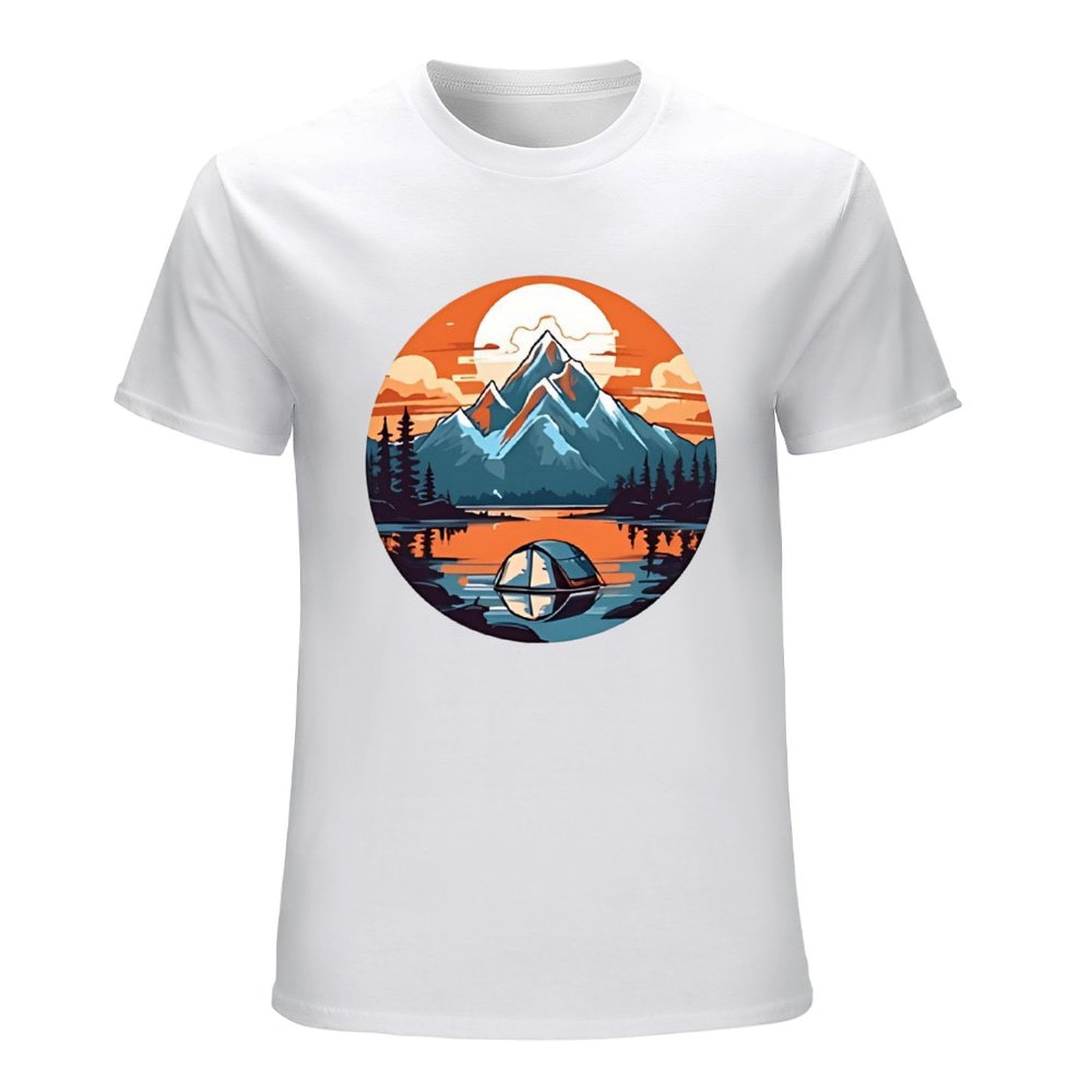 Outdoor Adventure Mountain Camping T-Shirt Unisex Nature Landscape Tee ...