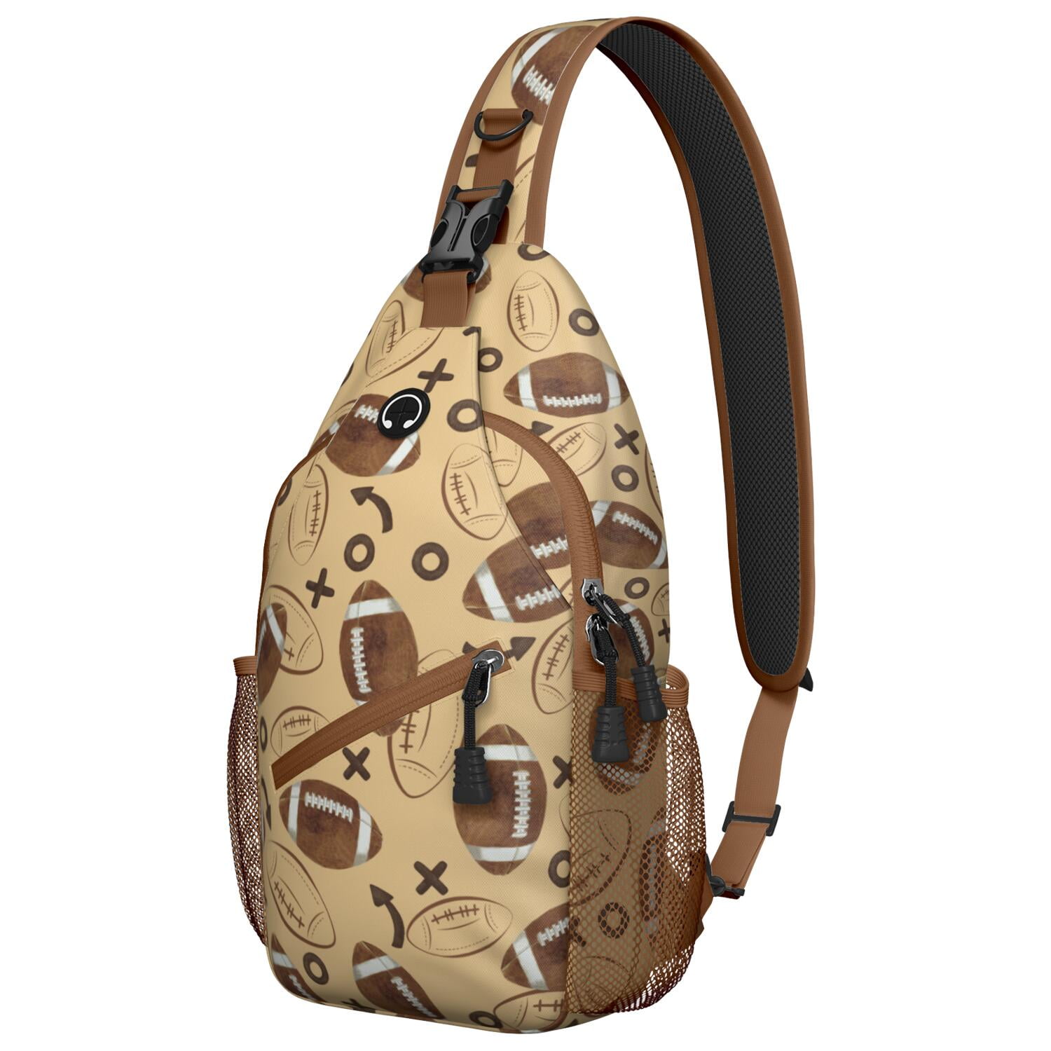 Outdoor Adventure Sling Bag Durable Chest Backpack with Golf Ball Print ...