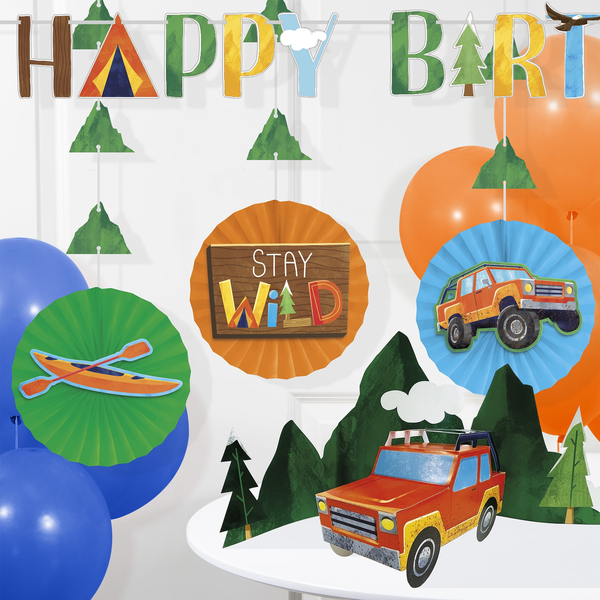 Outdoor Adventures Birthday Party Decorations, 35 ct - Walmart.com