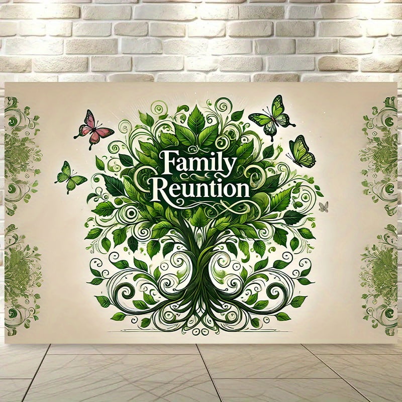Outdoor Adventures, Family Reunion Celebration Backdrop Banner ...