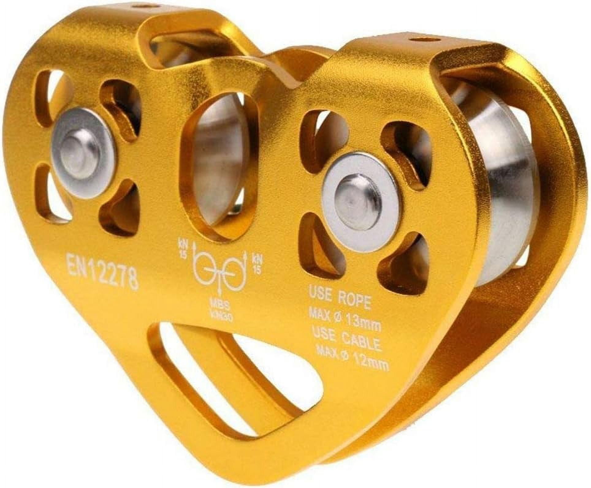 Outdoor Adventures Tandem Pulley For Rock Climbing, Heavy Duty Aluminum ...