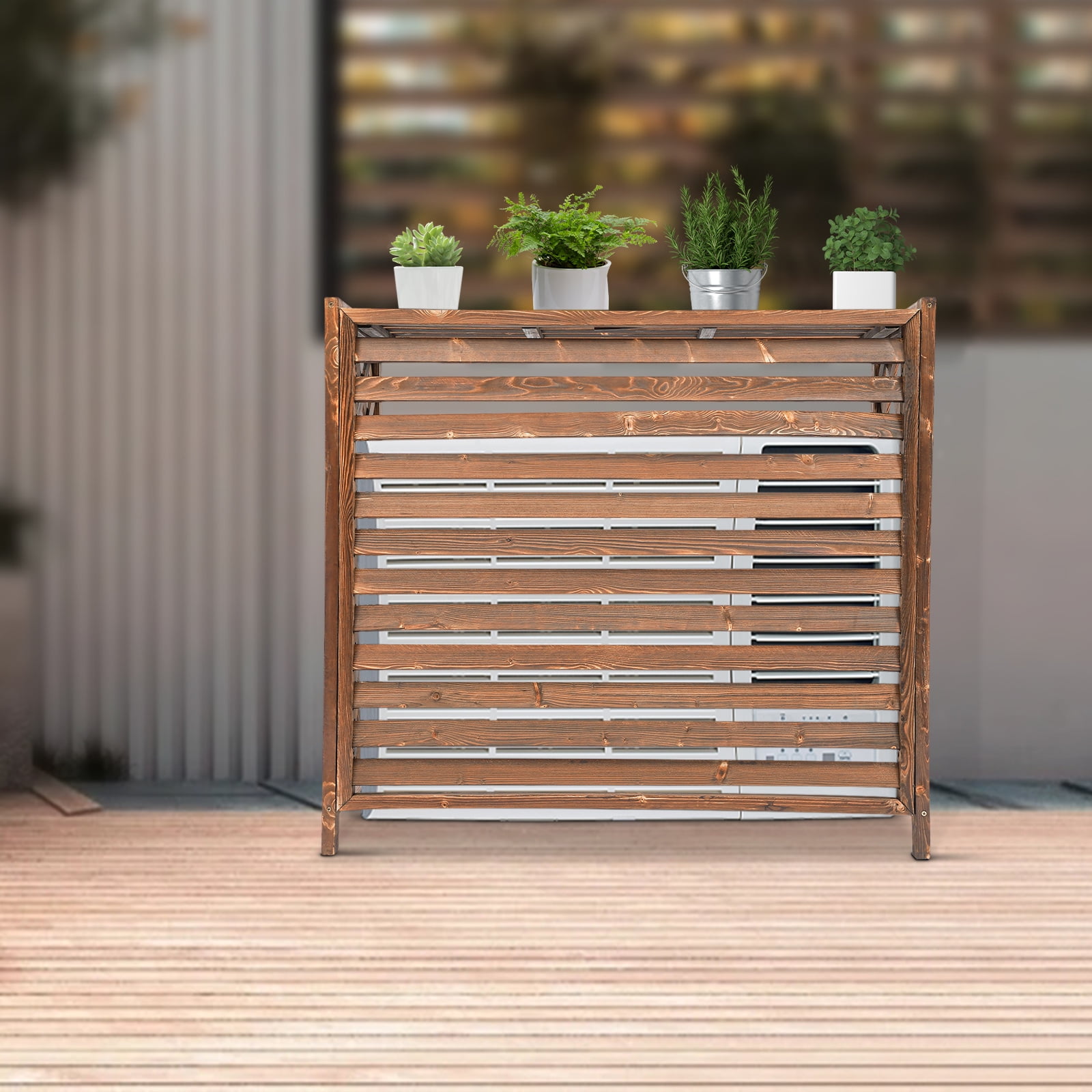 Outdoor Air Conditioner Covers with Privacy Fence Design, Waterproof ...