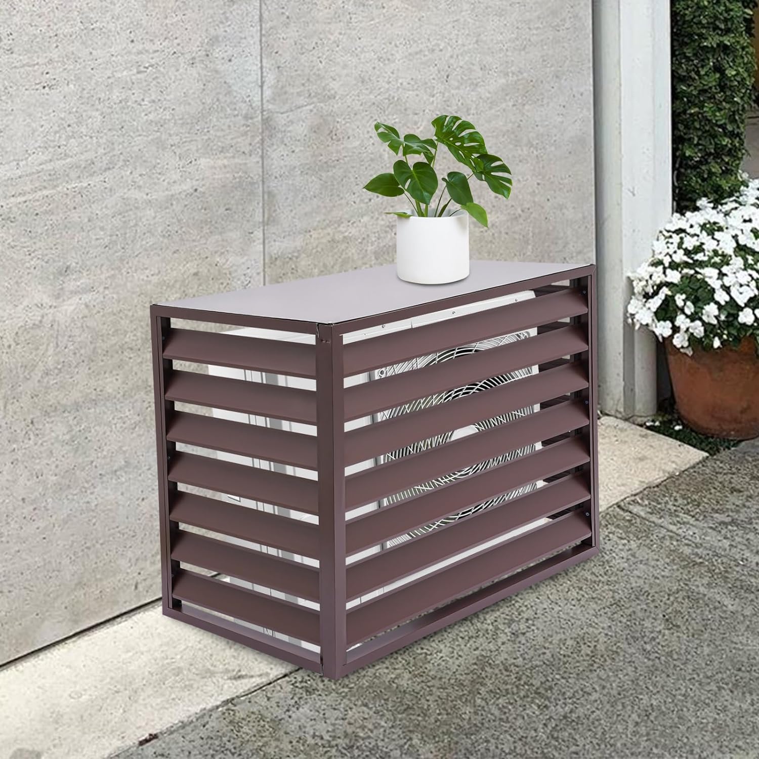 Outdoor Air Conditioner Fence Screen Aluminum Alloy Air Conditioner ...