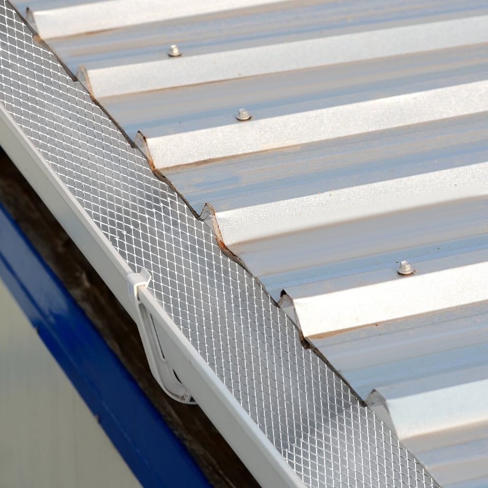 Outdoor Aluminium Gutter Guard Mesh Cover Mesh Leaf Debris Protection 6 ...