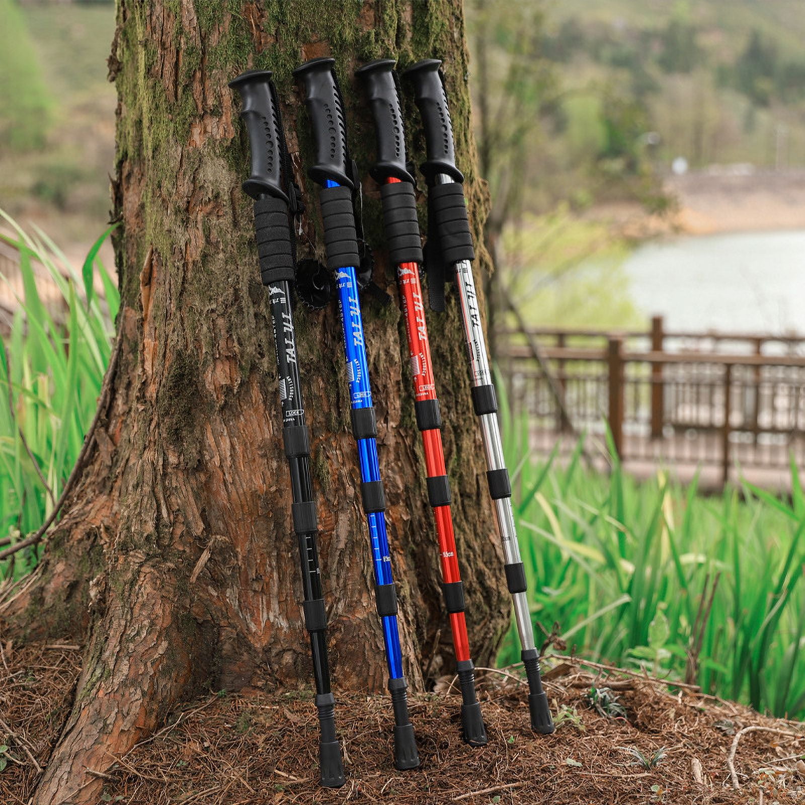 Outdoor Aluminum Alloy Climbing Stick Old Man Crutch Stick Hiking Stick ...
