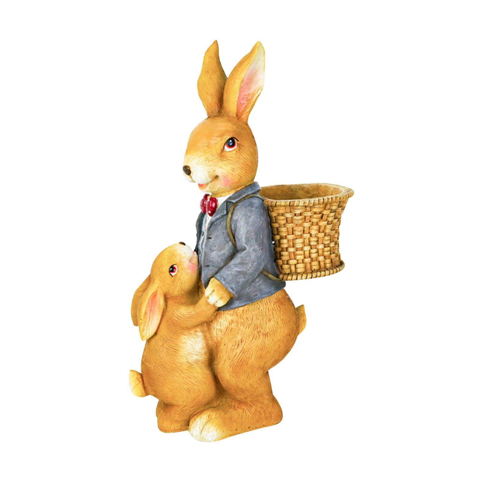 Outdoor Animals Rabbit Flower Pots Resin Cute Sculptures Garden ...