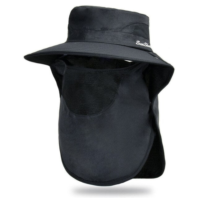 Outdoor Anti-UV Hollow Mesh Bucket Hat Wide Brim Breathable Sun Hat ...