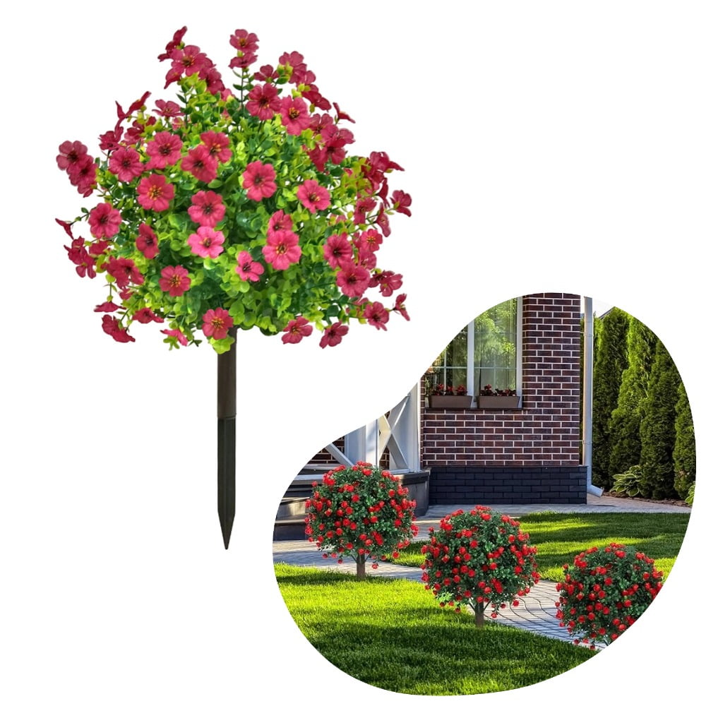 Outdoor Artificial Boxwood Topiary Ball Trees – 23 Inch UV Protected ...