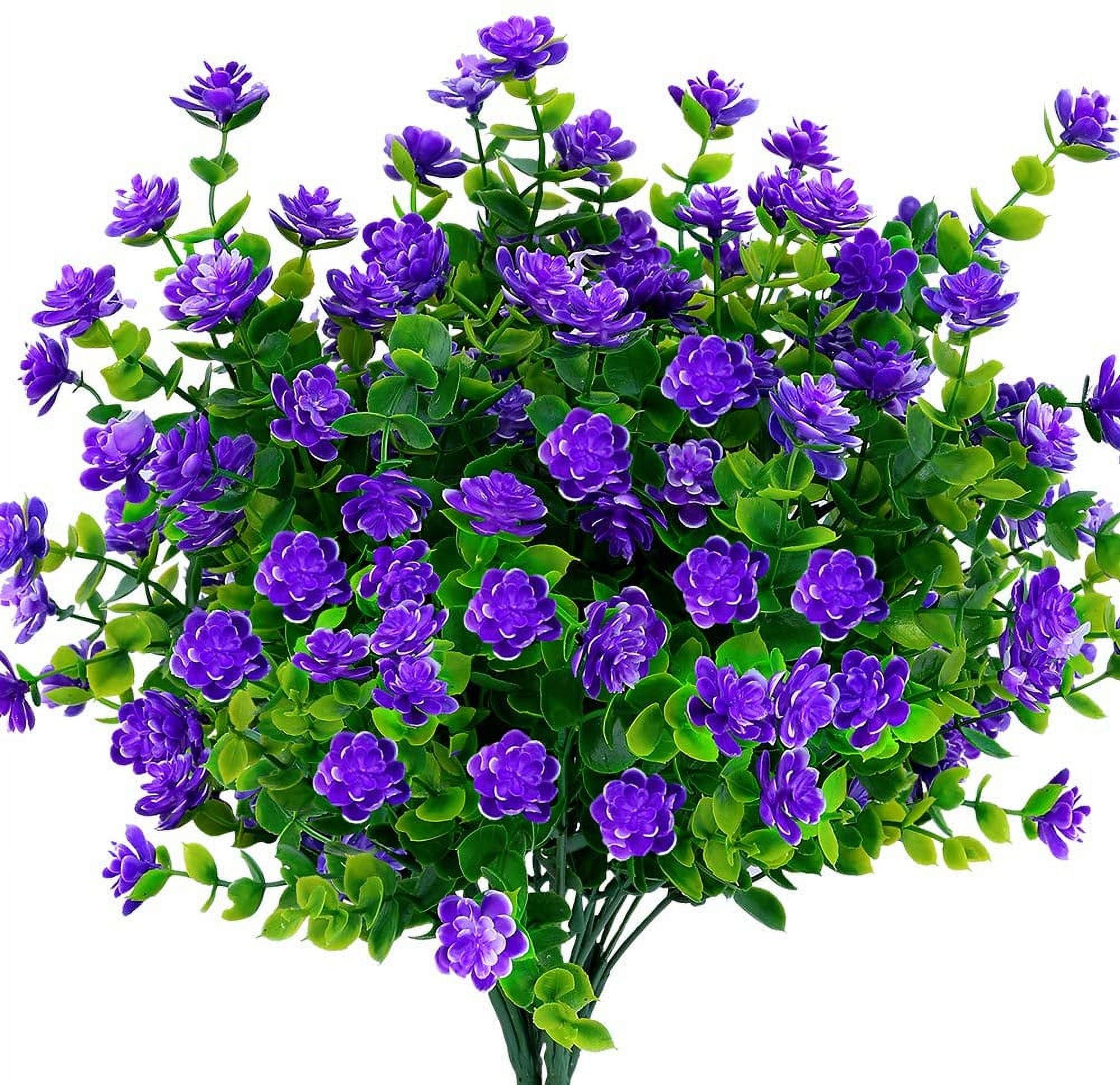 Outdoor Artificial Fake Flowers No Fade UV Resistant Faux Plastic ...