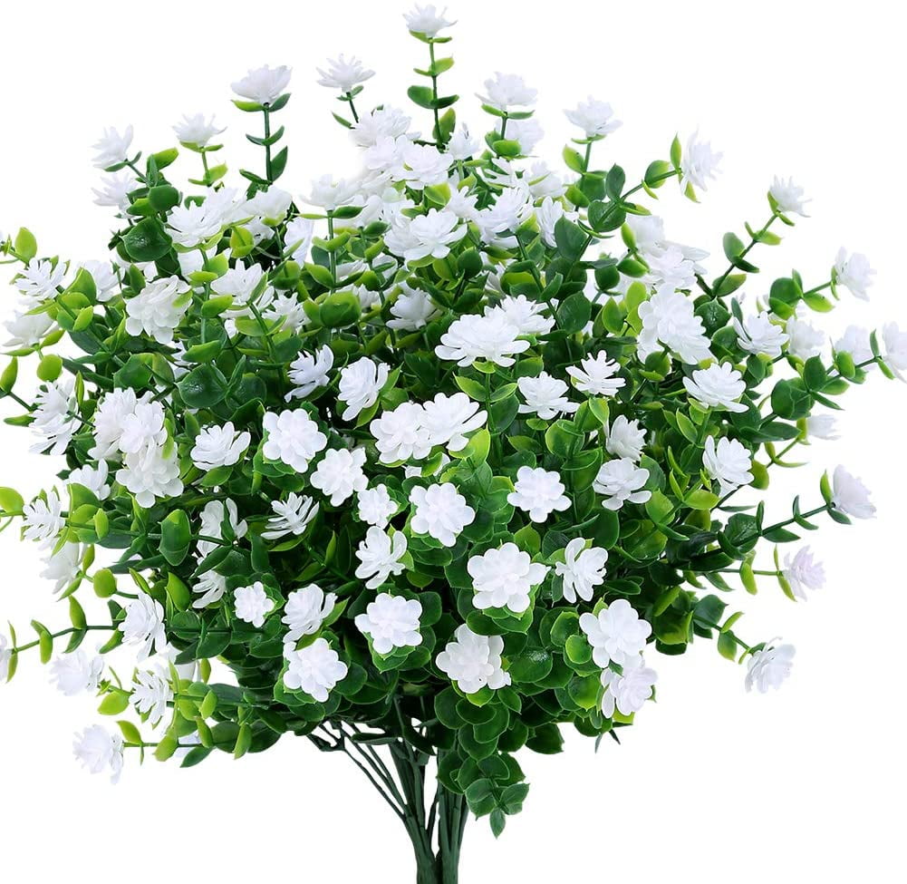 Outdoor Artificial Fake Flowers No Fade UV Resistant Faux Plastic ...