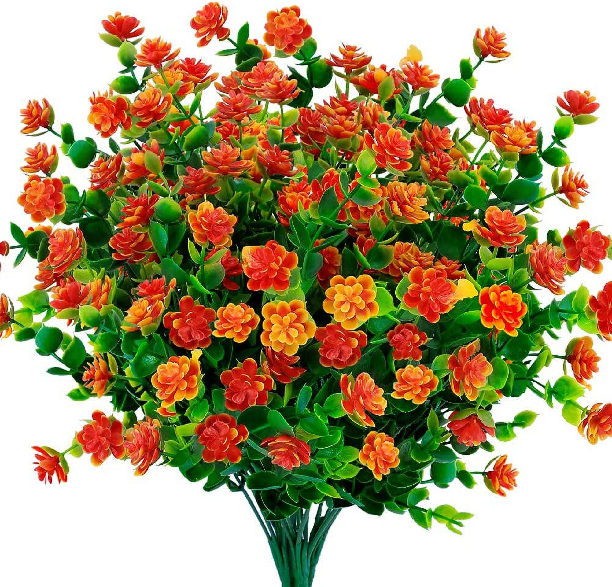 Outdoor Artificial Fake Flowers No Fade UV Resistant Faux Plastic ...